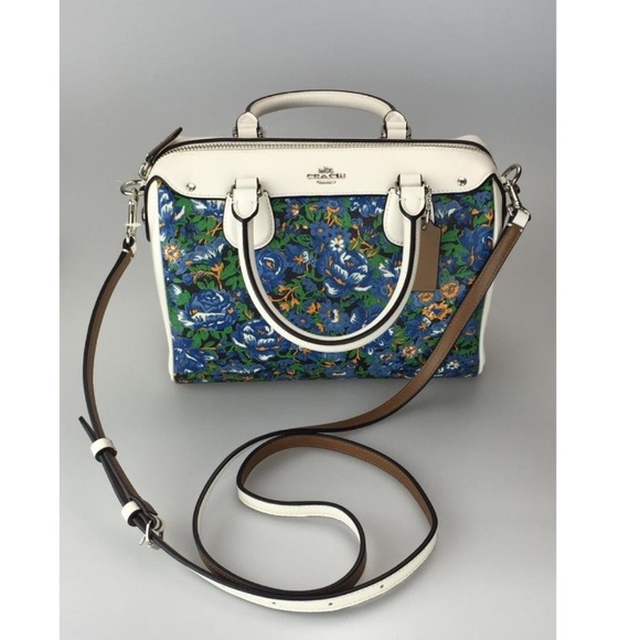 Coach | Bags | Coach Crossbody Floral Multi Color Satchel | Poshmark